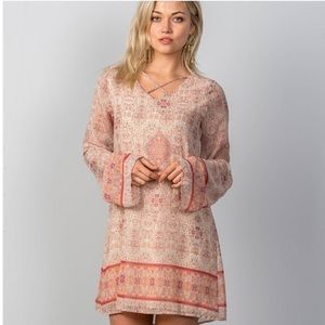 BOUTIQUE | Dresses | Boho Cream Rust Dress | Poshmark
